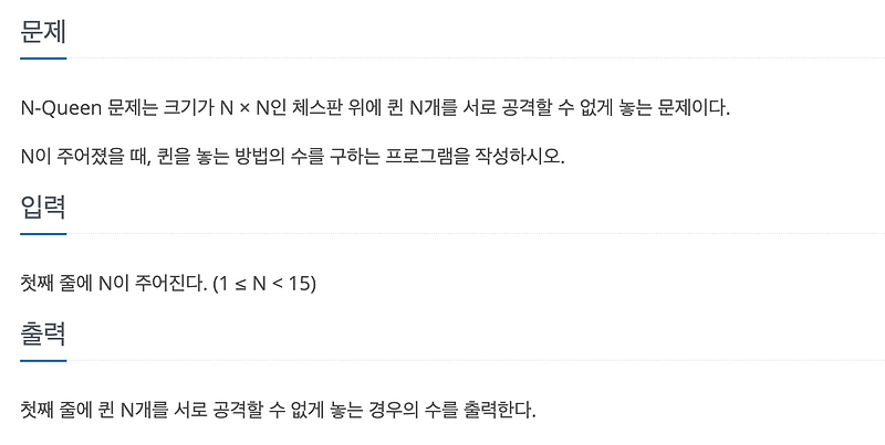 백준 9663번: N-Queen [JAVA]
