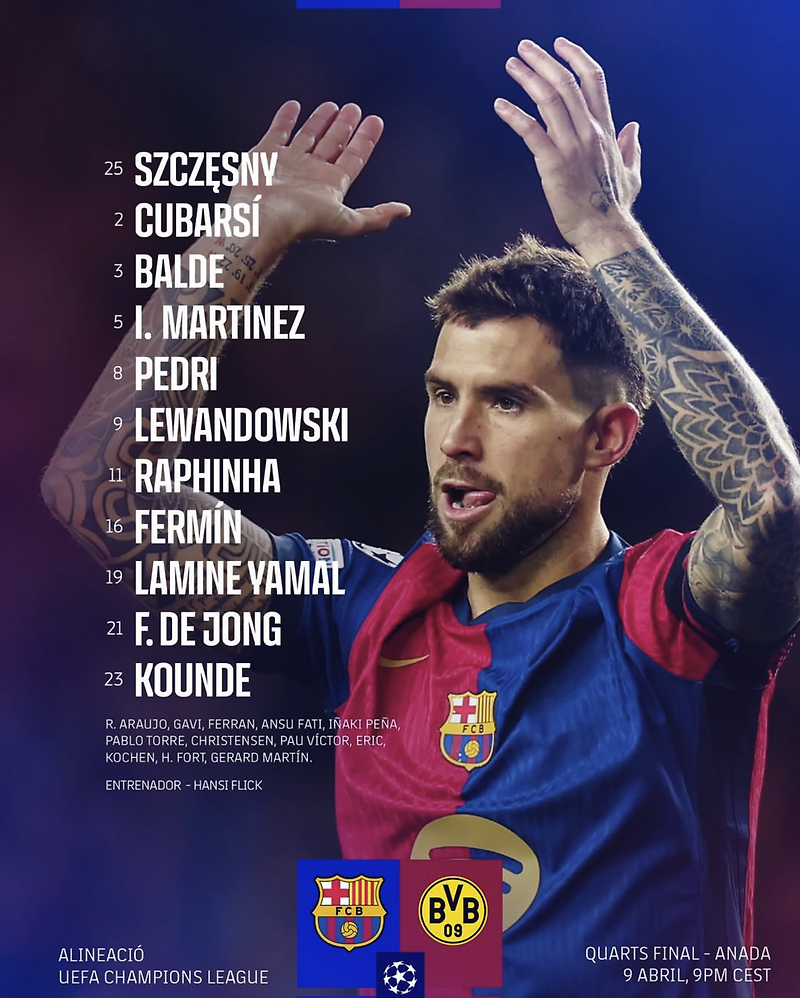 [UCL 8강 1차전] 레반도프스키 멀티골 + 하피냐 ‘메시급 활약’!