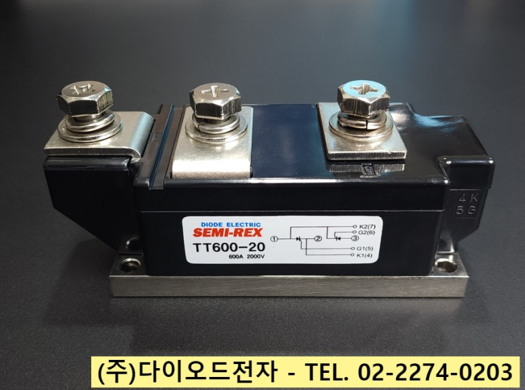 TT600-20 판매중 SEMI-REX 세미렉스 600A 2000V SCR THYRISTOR MODULE