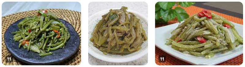 [K-Food English Dictionary] 고구마순나물 - Cooked Sweet Potato Stems