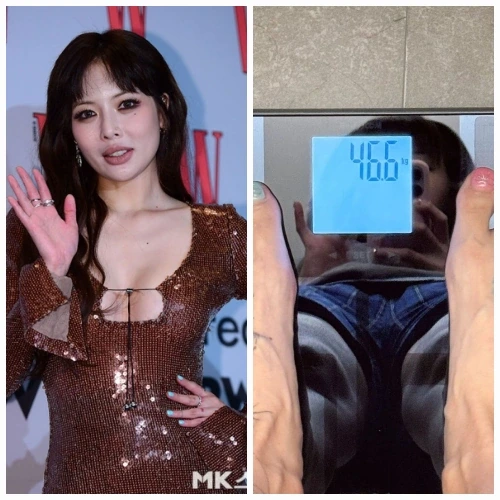 가수 현아, 체중 46.6kg 공개하며 근황 전해