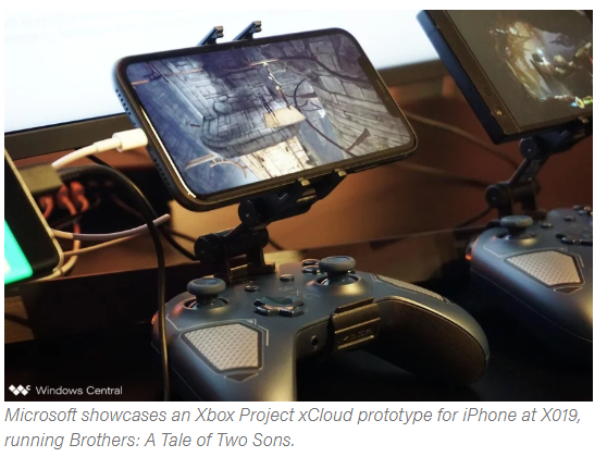 X019 런던 엑스박스 팬축제에서 최초 공개한 X클라우드 아이폰 버전
