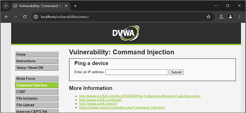[DVWA] Command Injection