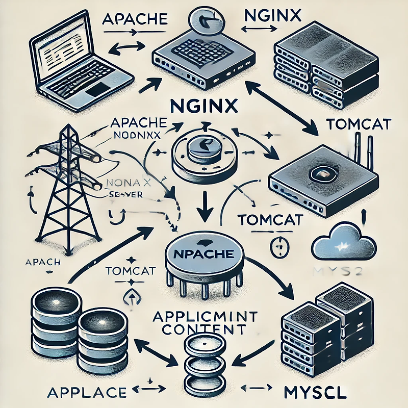 웹 서버와 애플리케이션 서버의 차이와 함께 알아보는 Nginx, Apache, Tomcat, MySQL의 역할