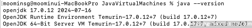 [MacOS] OpenJdk 17 -> temurin 17로 변경하기