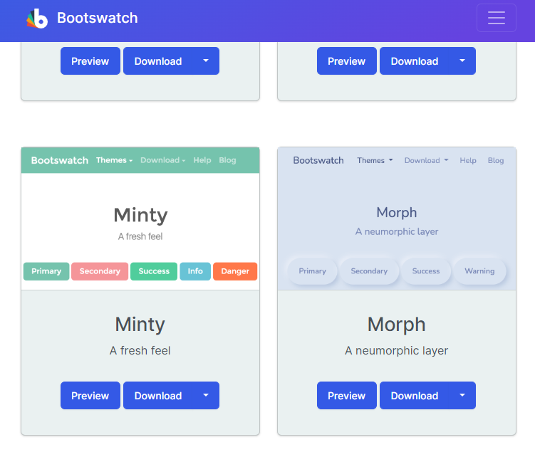 [CSS] bootstrap 테마 적용하기 (bootswatch)
