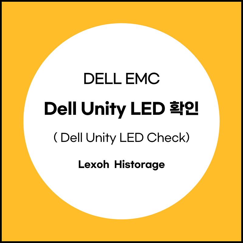 Dell Unity Led 상태 확인 / LED점검