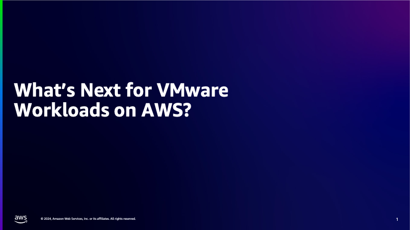 Amazon Elastic VMware Service(Amazon EVS) 가 곧 출시됩니다.