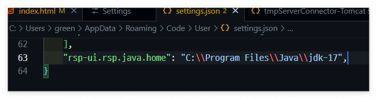 [VScode][ERROR]서버 추가시 unable to contact the rsp server