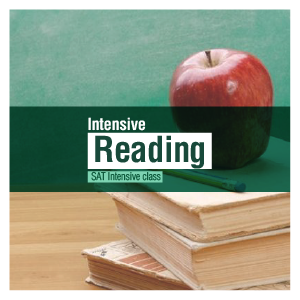 [ SAT intensive class ] - Intensive Reading class / 압구정SAT / 압구정유학생학원