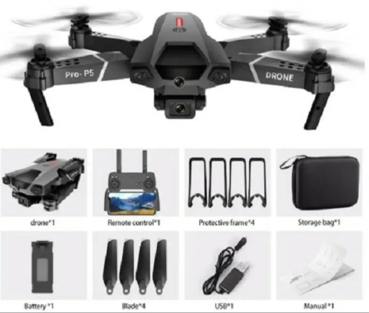 Drone P5 Pro FPV Dual Kamera 4K