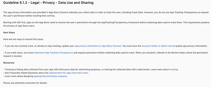[iOS] Guideline 5.1.2 - Legal - Privacy - Data Use and Sharing — ukSeung iOS