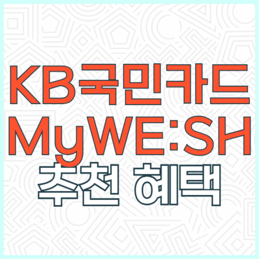 KB국민 My WE:SH 마이위시 카드 후기 추천 | 최대 9만원 캐시백 및 다양한 혜택