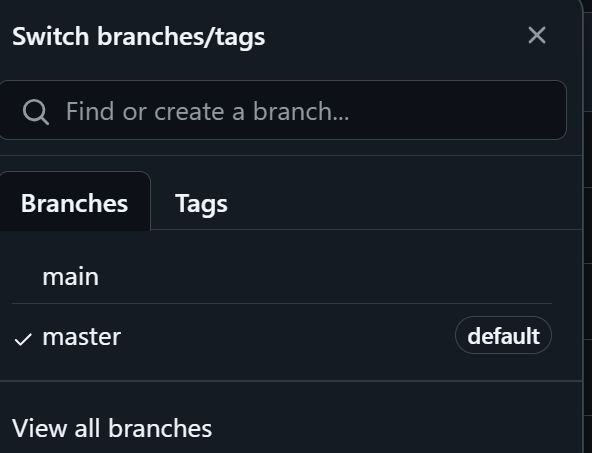 GitHub default branch 변경