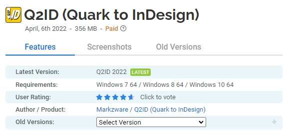 Q2ID (Quark to InDesign) 무료 다운로드