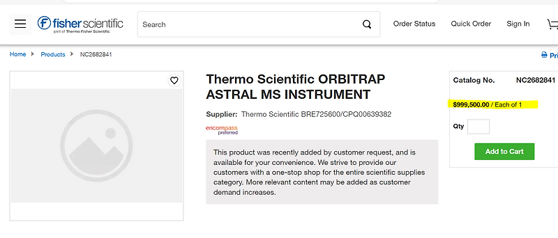 Orbitrap Astral $999,500.00