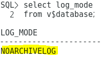[Oracle] Database log mode