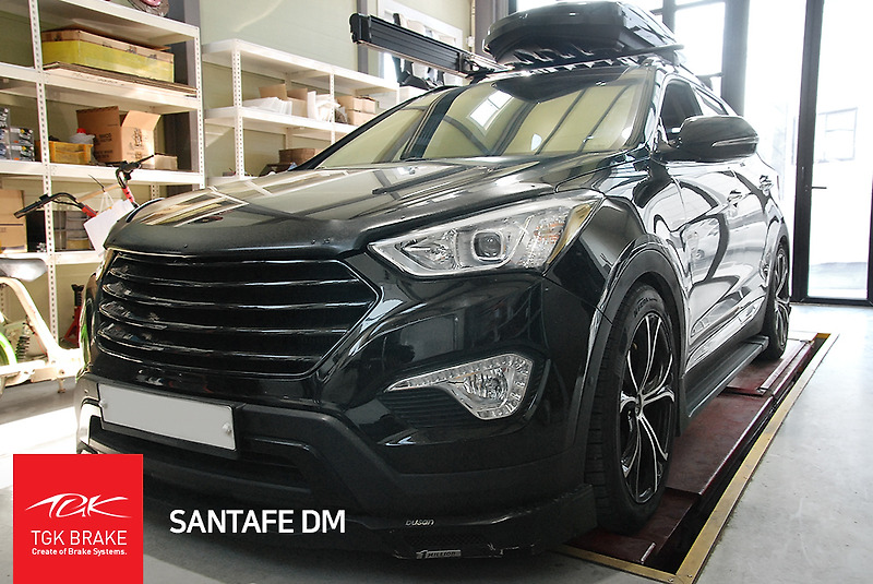 [현대 싼타페DM] 주차 브레이크 제동력 불합격 문제 해결 - 경남브레이크튜닝전문샵 :: TGK 브레이크