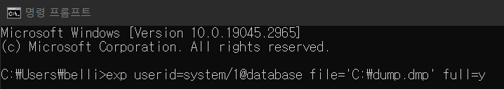 Oracle DB Dump (exp/imp 이용) :: 개발자 여행기