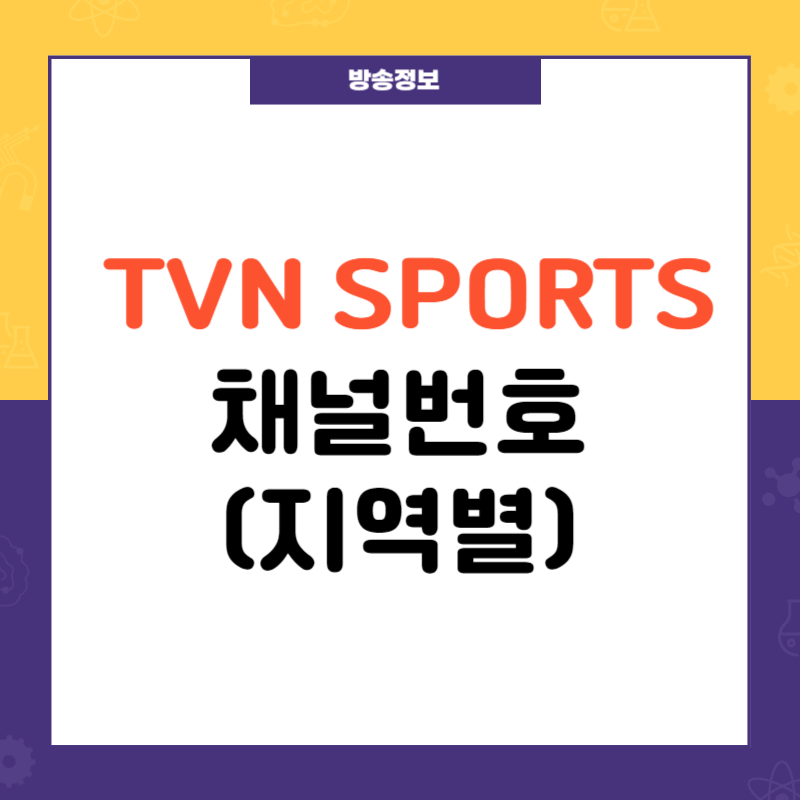 TVN SPORTS 편성표 채널번호