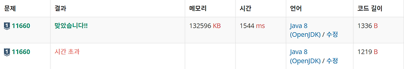 [백준]11660번 구간 합 구하기 5(JAVA)