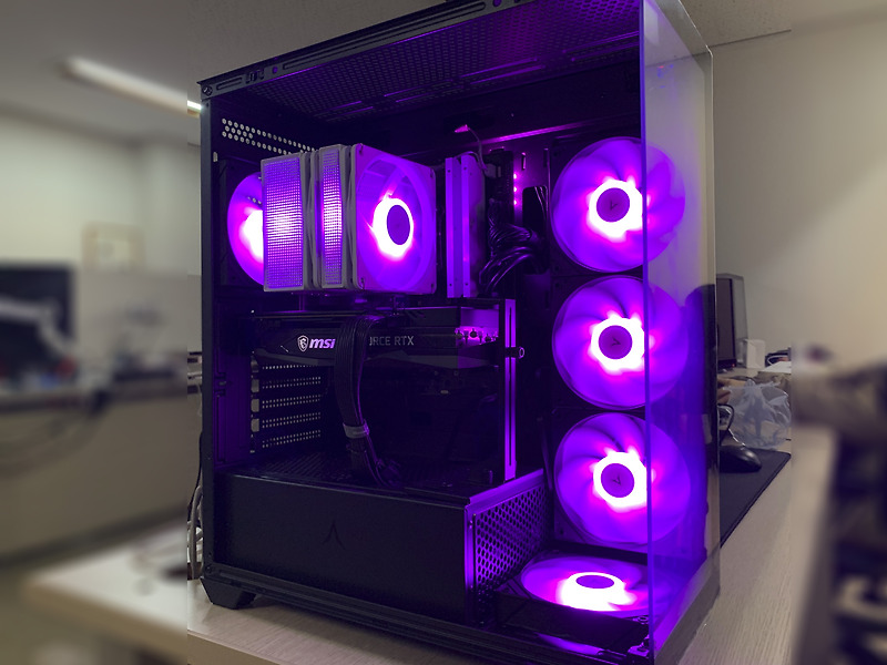 앱코 UH40 킬러웨일 ARGB (블랙) 컴퓨터케이스 :: 개발자의 일상