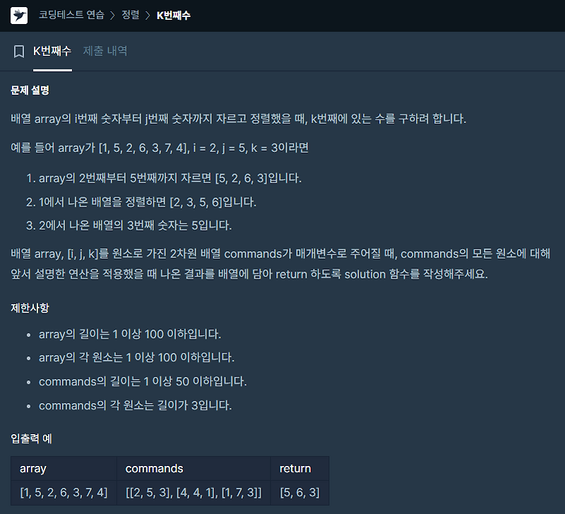 [프로그래머스/Java] K번째수(Stream) — Yewon's Dev Log 🏻