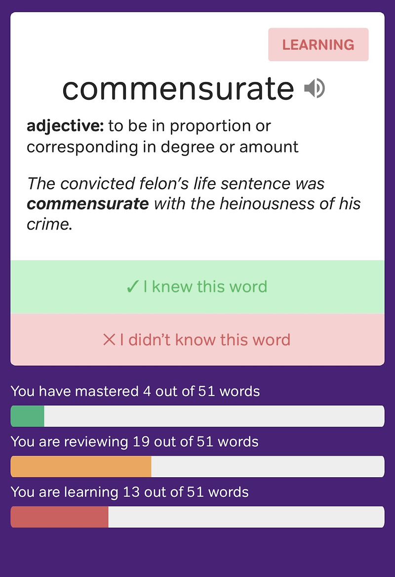 GRE 준비 (Magoosh GRE Vocabulary Flashcards App)
