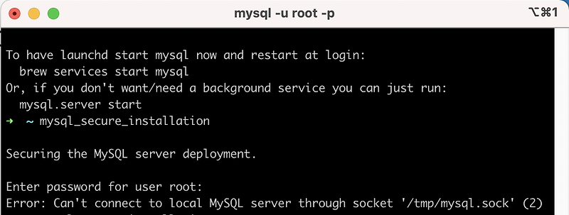 [mysql/mac]Error: Can't connect to local MySQL server through socket '/tmp/mysql.sock' (2) 오류 해결 ...