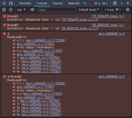 [React] Uncaught SyntaxError: Unexpected token