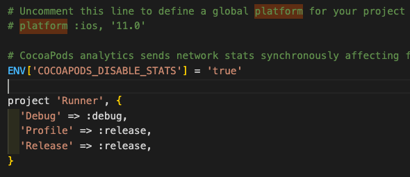 [Solved][iOS] Automatically assigning platform `iOS` with version `12.0` on target `Runner ...