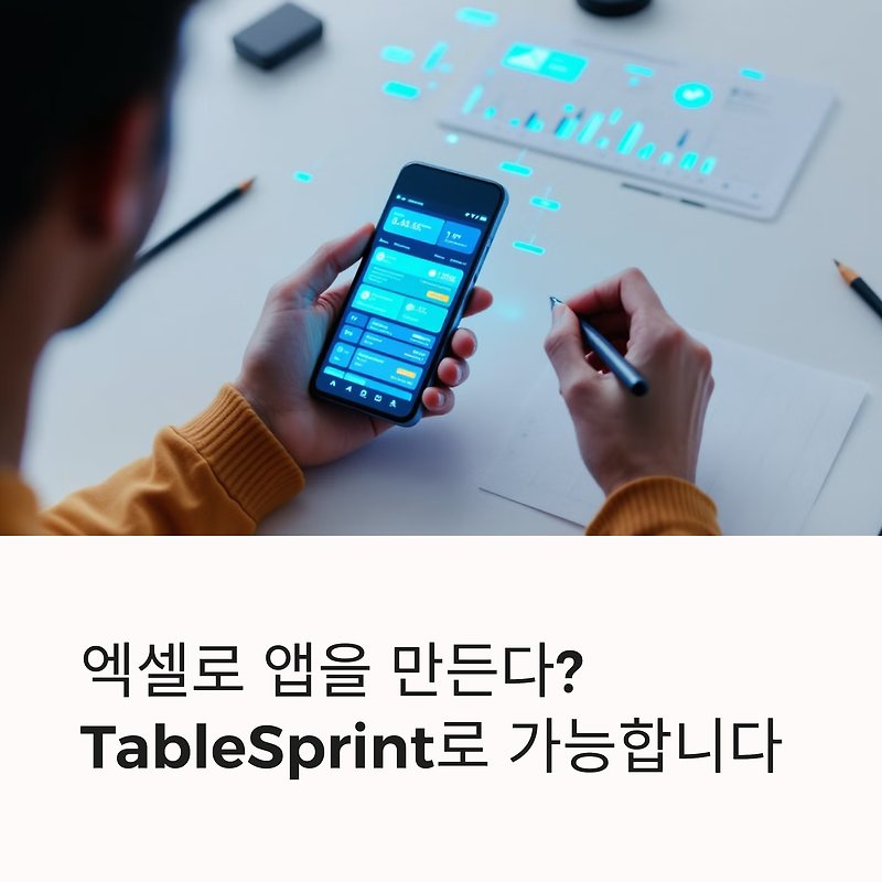 TableSprint: 엑셀처럼 쉽고 빠르게 앱을 만드는 방법