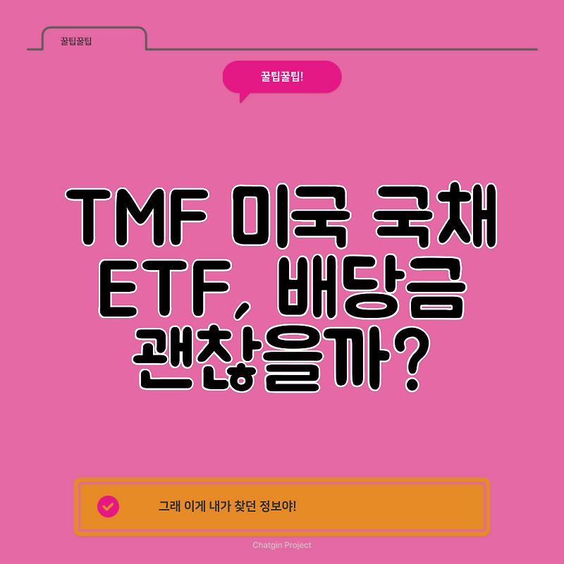 TMF 미국 국채 ETF, 배당금 괜찮을까?