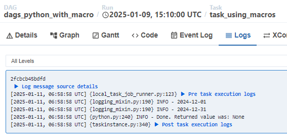 [Airflow] Python 오퍼레이터 macro 사용하기
