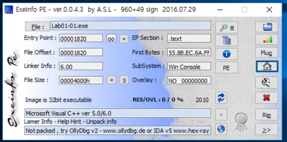 [Practical Malware Analysis] Lab01-01.exe, Lab01-01.dll 분석