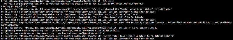 [Docker, Linux] GPG에러 해결, public key 수동 설치 (apt-get이 에러가 발생하며 동작하지 않을 때)