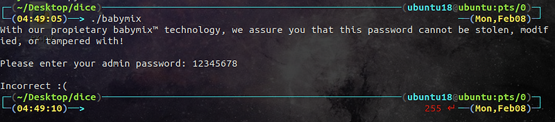 2021 DiceCTF - babymix(rev)
