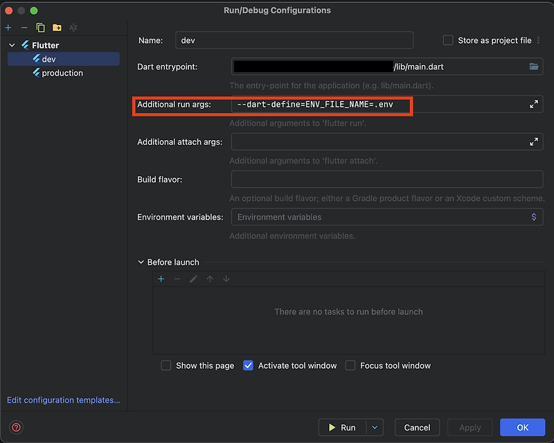 IntelliJ + Flutter + env 으로 Uri 관리하기