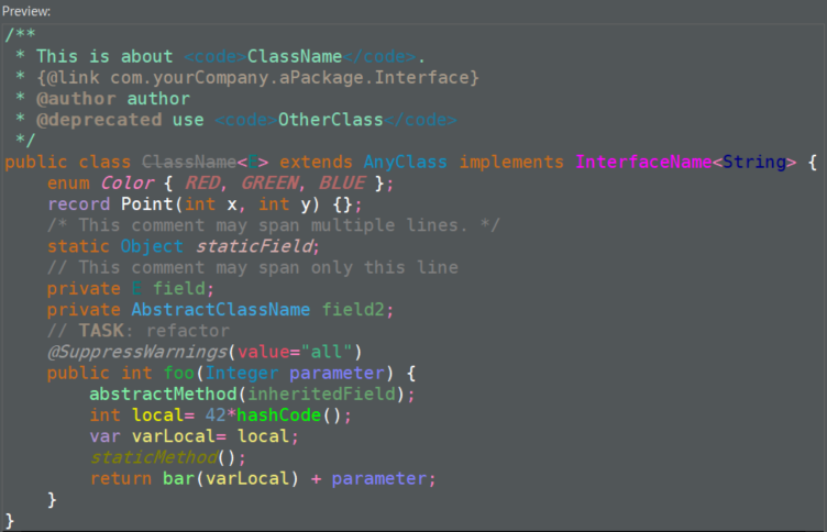 이클립스 자바 Syntax Coloring element 구성 :: 삼월