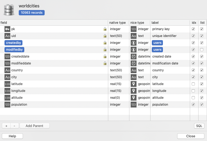 dbExpress 테이블 및 서비스
