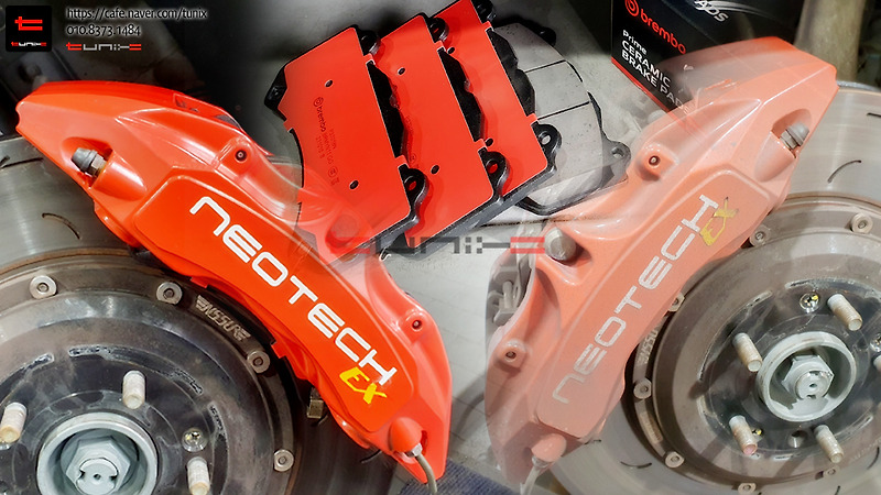 네오테크NF6p-EX 저소음 저분진 고성능 브렘보 GG등급 NAO세라믹패드 - 제네시스 DH G80 ( 대구브레이크튜닝 G70 GV70 GV80 )