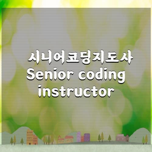 시니어코딩지도사 Senior coding instructor