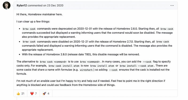 homebrew cask [Error: Unknown command: cask] 에러 해결 — 넹무
