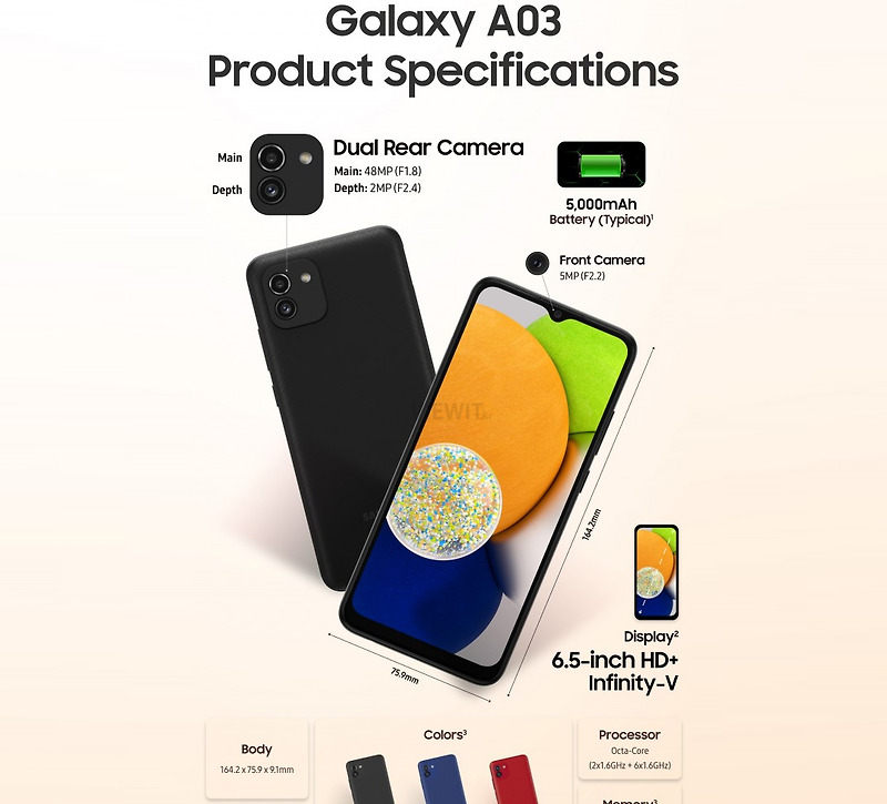 [스마트폰] 삼성 갤럭시 A03(Galaxy A03): 뷰아이티(view IT)