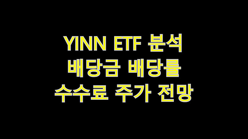 YINN ETF 분석 배당금 배당률 수수료 주가 전망 1억 투자 예상 수익금액 - YK경제연구소