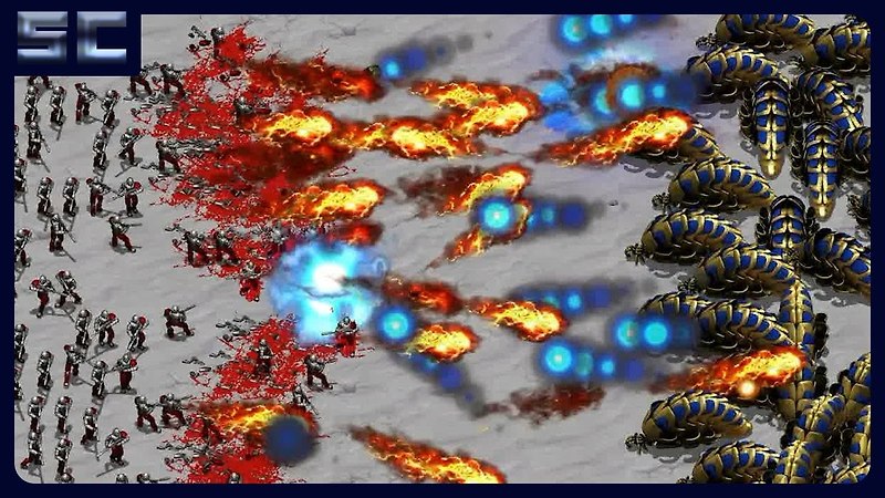 [스타크래프트1] 야마토 고스트 vs 리버 Starcraft1 Terran Yamato Ghost vs Protoss Reaver