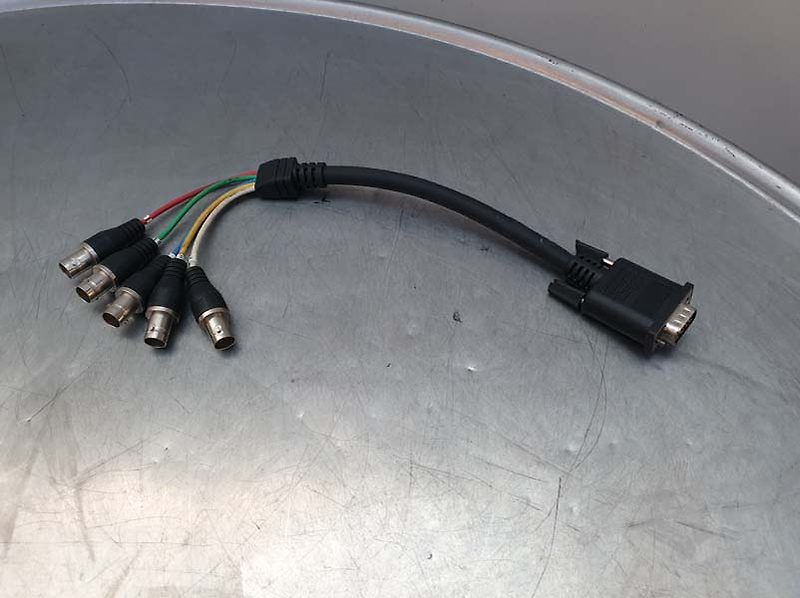 VGA TO 5 BNC MONITOR CABLE VGA to BNC Cable 300mm 1 ft Coax HD15 M-F ...