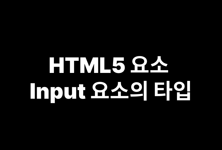 HTML5 요소 - Input 요소의 타입