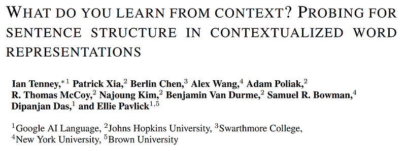 [논문 리뷰] What do you learn from context? Probing for sentence structure ...