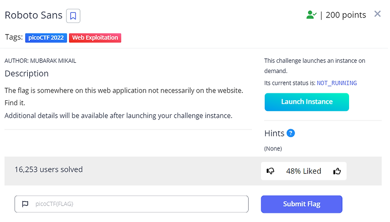 picoCTF - Roboto Sans